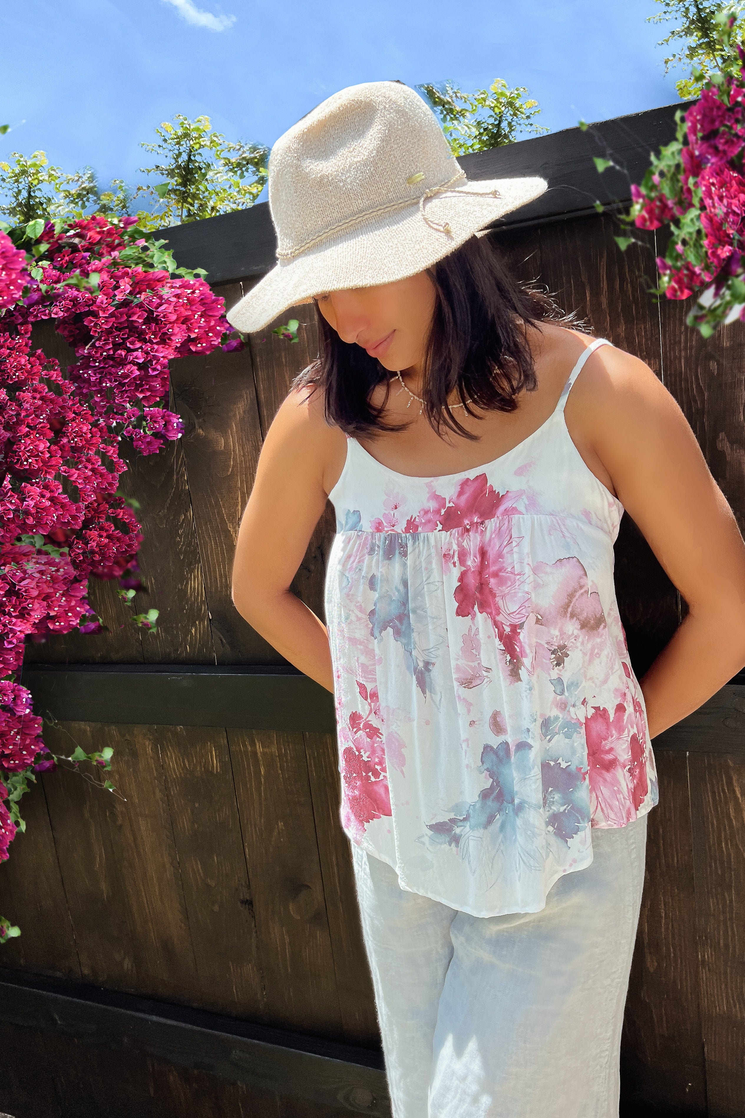Adele Blouse Watercolor Roses Red – Cinnamongirl.com